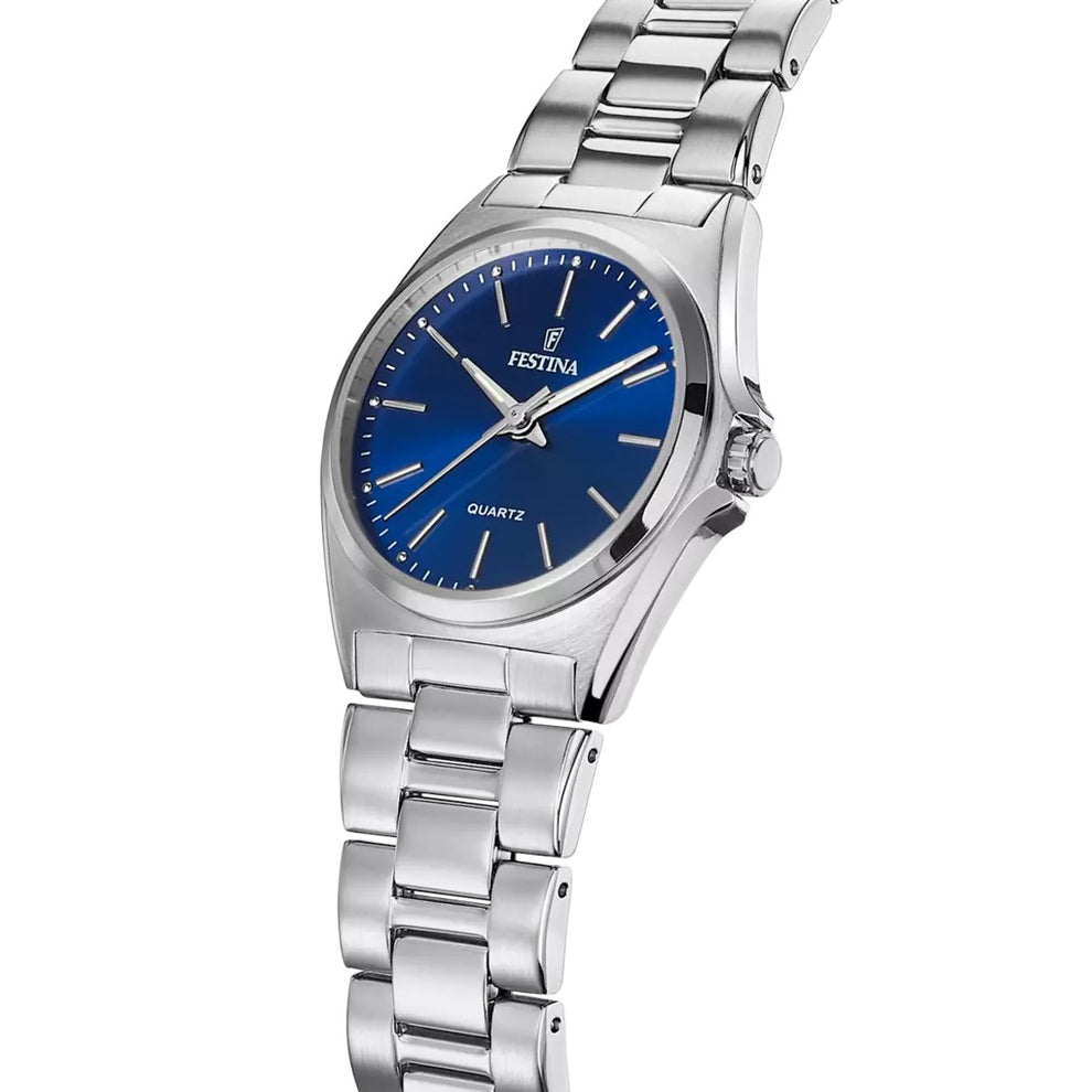 F20553/3 Festina Ladies Round Blue Dial Bracelet Watch – Sarah Beth ...